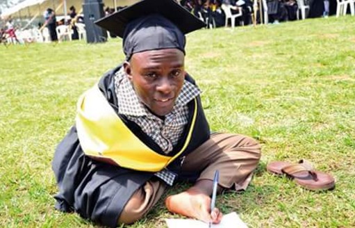 Ugandan Man Born Without Arms Graduates From University - News of ...